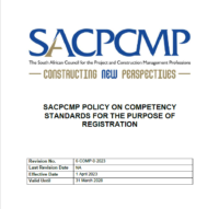 SACPCMP POLICY ON COMPETENCY STANDARDS FOR THE PURPOSE OF REGISTRATION ...