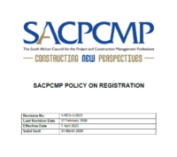 SACPCMP POLICY ON REGISTRATION - SACPCMP