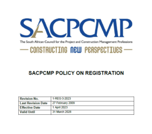 SACPCMP POLICY ON REGISTRATION - SACPCMP